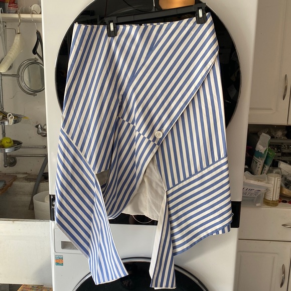 Celine | Skirts | Old Cline Blue And White Strip Skirt 4 | Poshmark